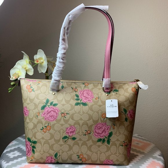 Coach | Bags | Coach Gallery Tote W Prairie Rose Print | Poshmark